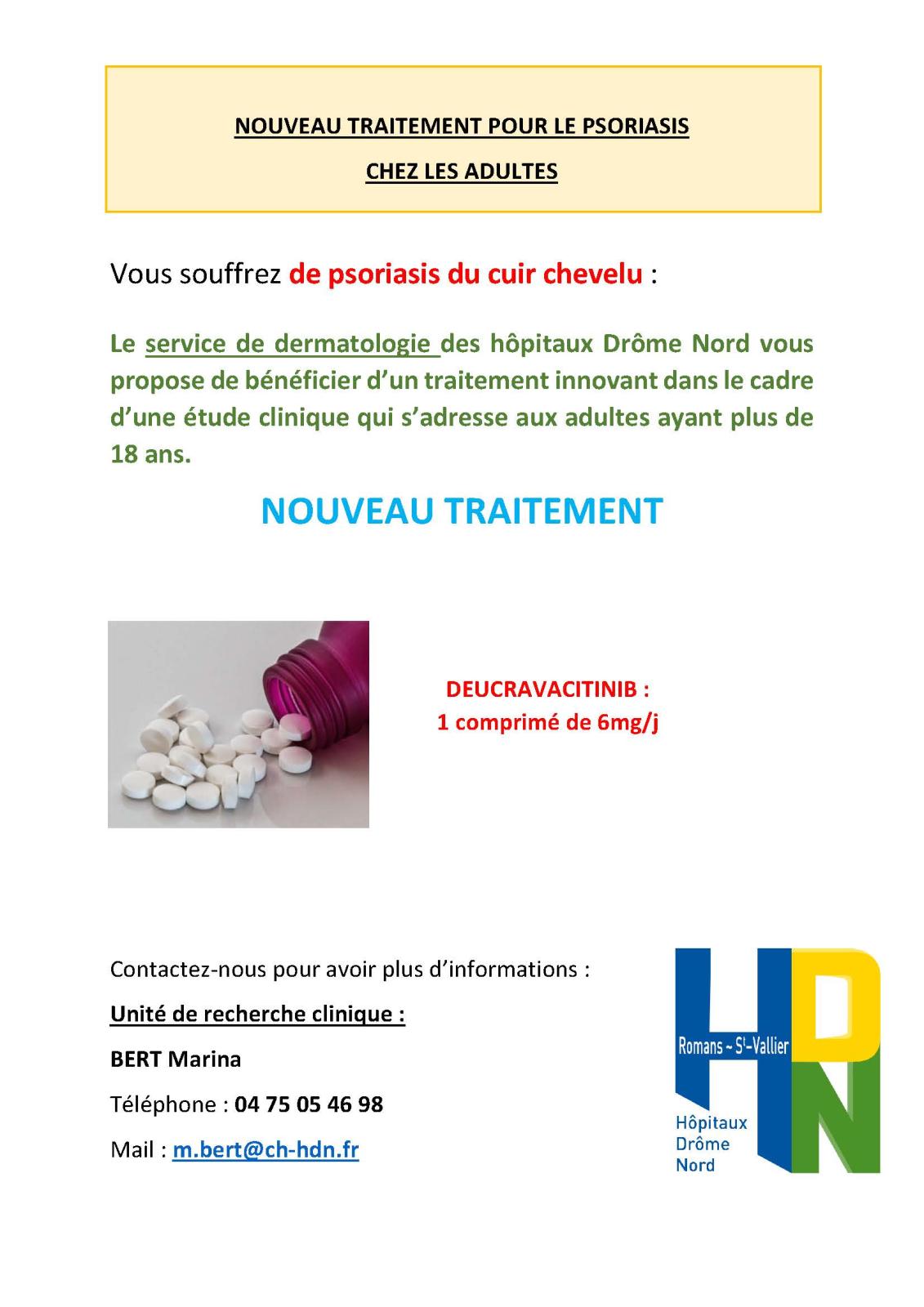 Nouveau traitement pour le psoriasis chez les adultes | HÔPITAUX DRÔME NORD